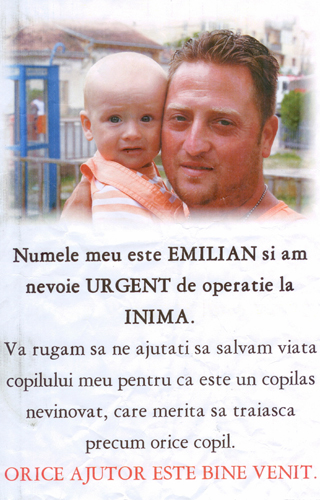 Emilian are nevoie de o operatie urgenta la inima! Ajutati-l sa aiba o ...