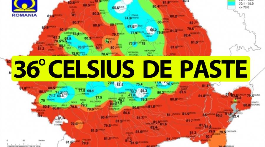 Temperaturi record de Paște în România: caniculă și 36 de grade Celsius