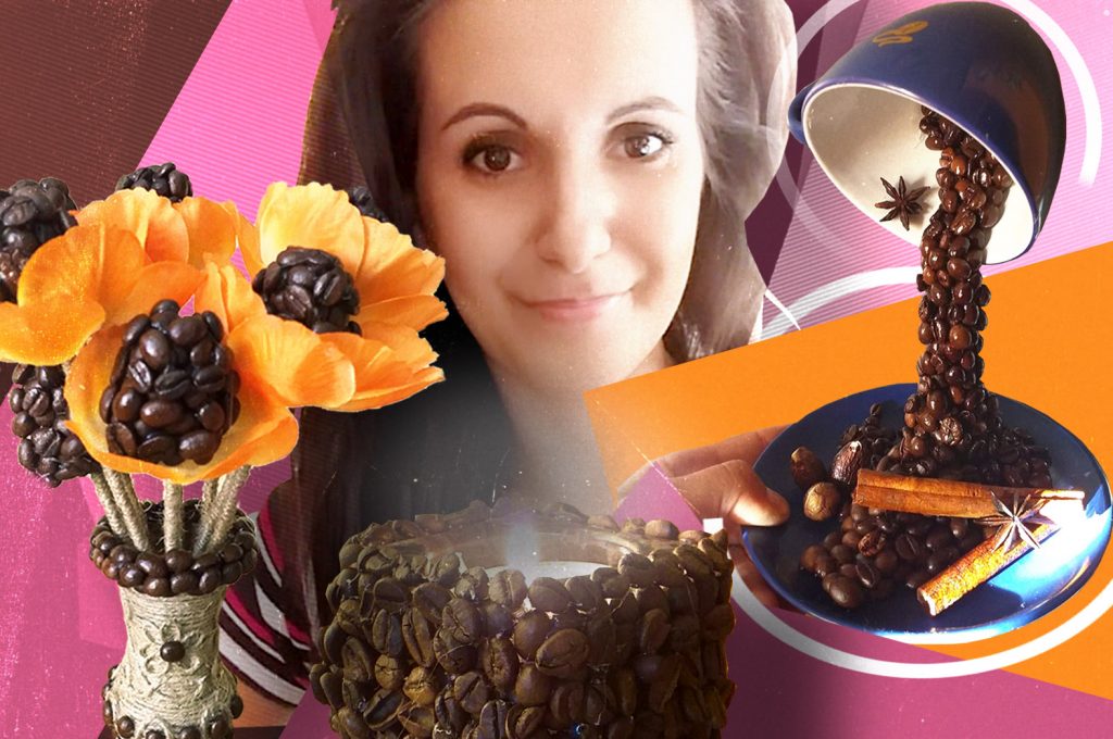 Creează adevărate opere de artă din... boabe de cafea