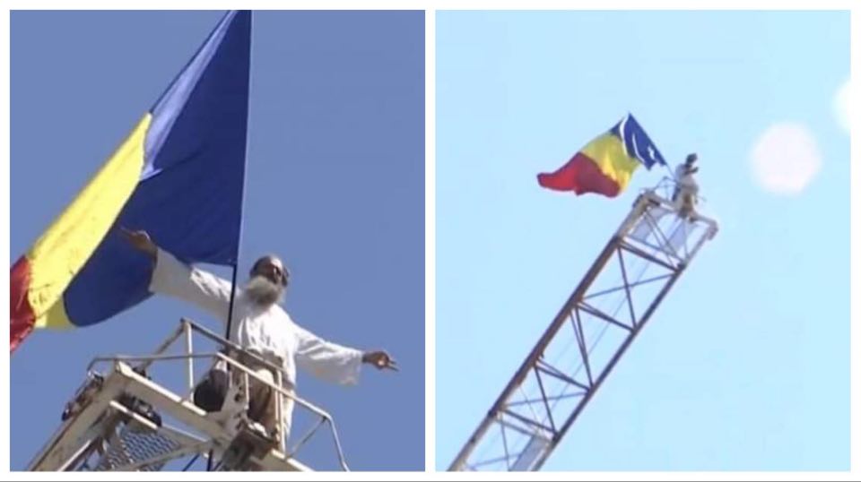 VIDEO | Protest inedit în centrul Capitalei. ”Stegarul dac” s-a cățărat ...