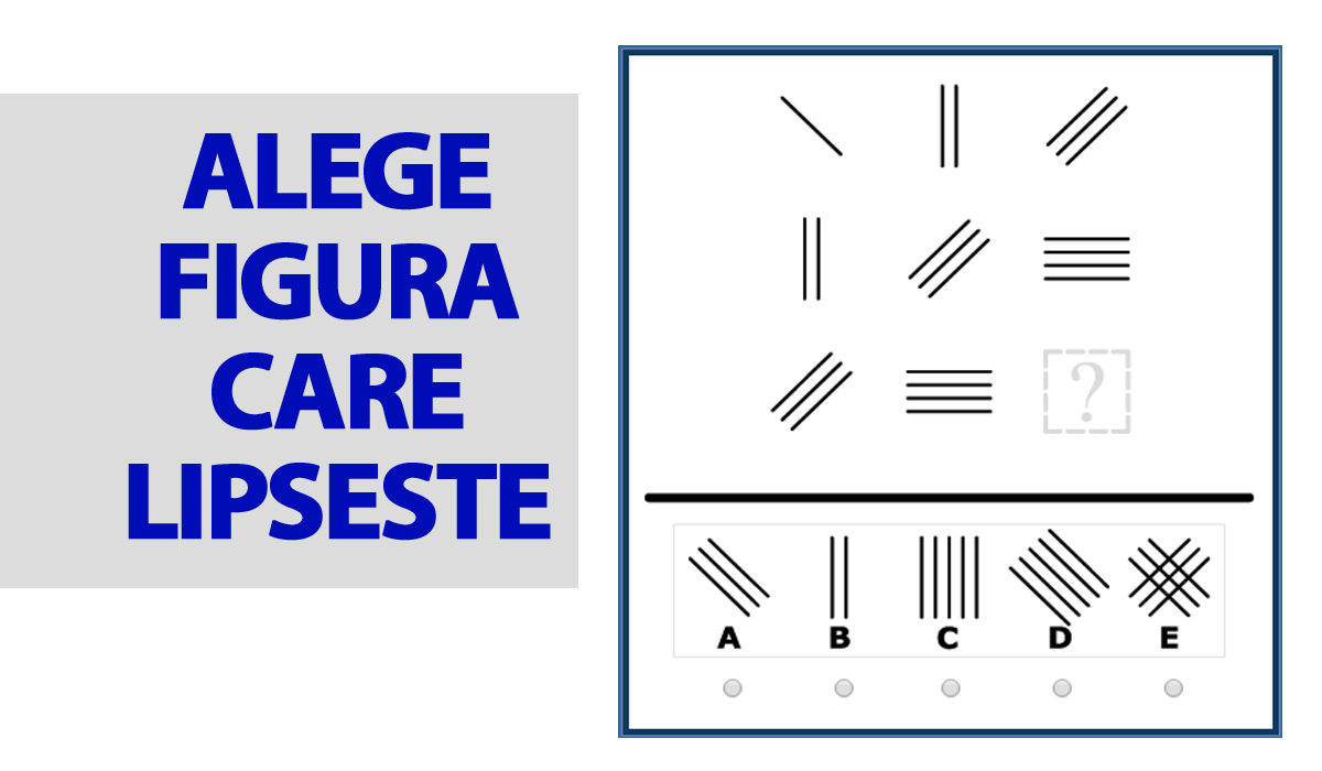 Cel mai simplu test IQ | Alege figura care lipsește din imagine!