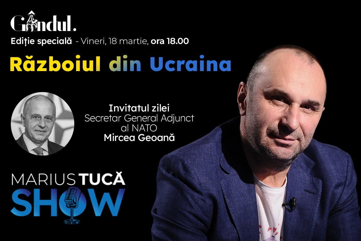 Marius Tucă Show începe vineri, 18 martie de la ora 18.00, live pe ...