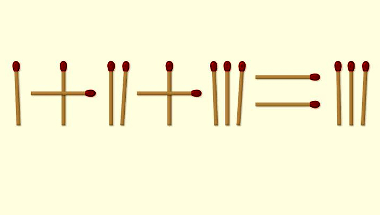 Test banal de logică | Mutați un chibrit pentru a obține o egalitate ...