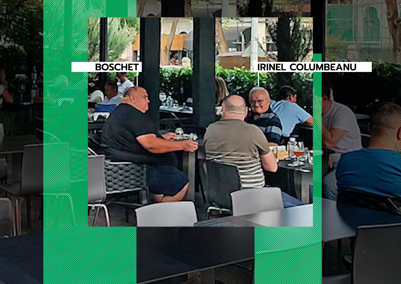 Irinel Columbeanu și Ion Boschet, întâlnire la terasă