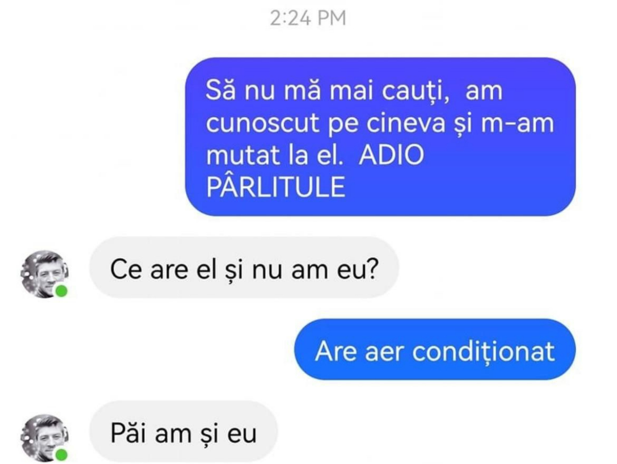 Bancul zilei. „Să nu mă mai cauți, am cunoscut pe cineva”