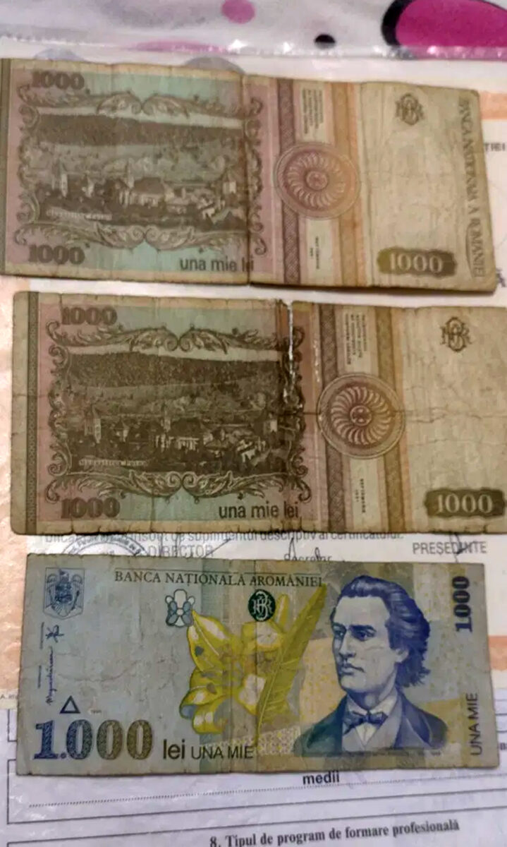 Mai știi celebra bancnotă de 1.000 de lei cu chipul lui Eminescu? Se vinde cu 450.000 de lei ...