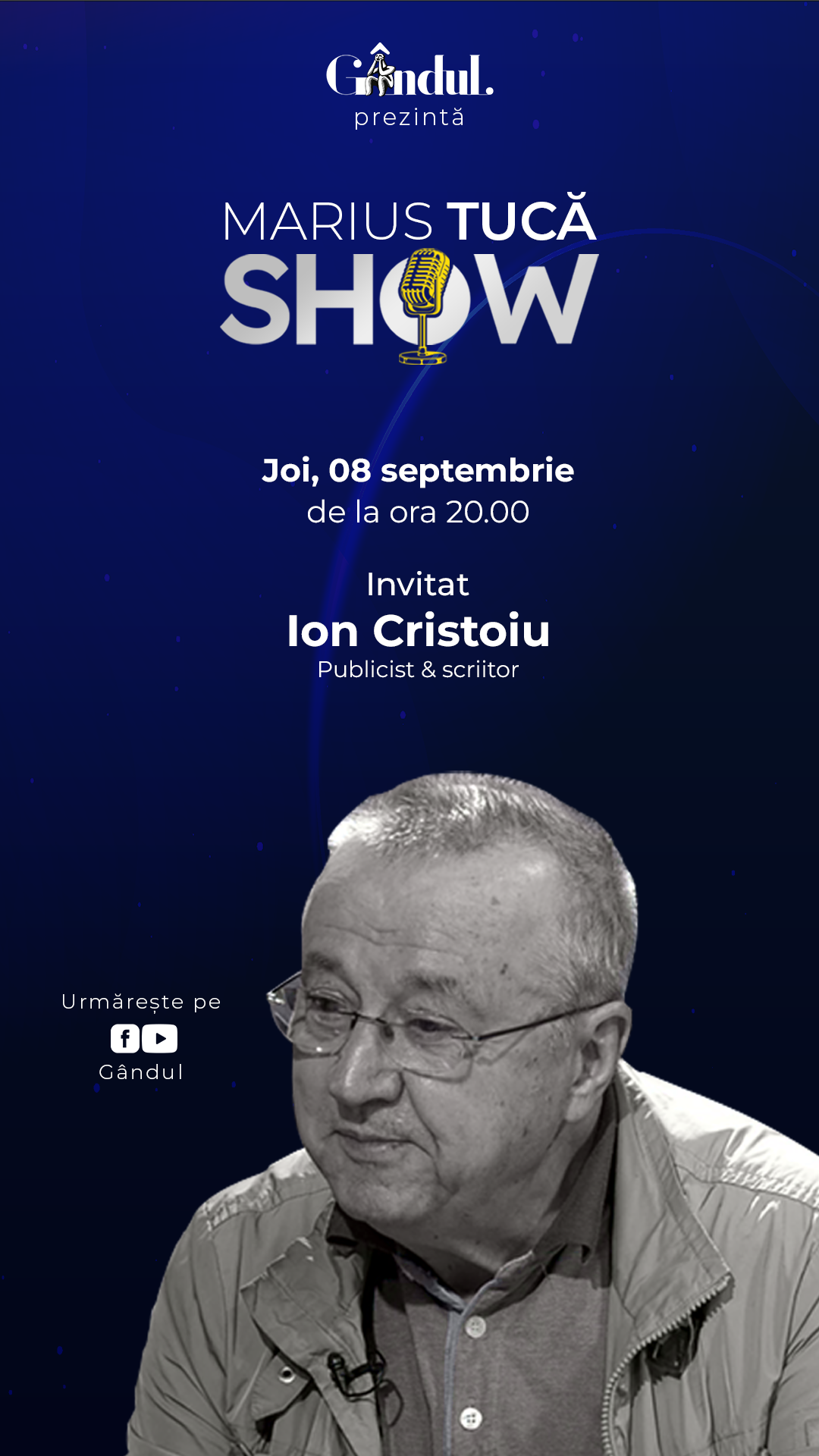 Marius Tucă Show începe joi, 8 septembrie, de la ora 20.00, live pe ...