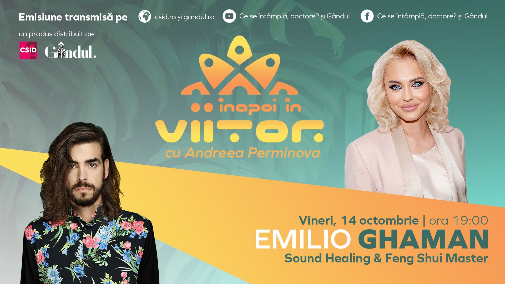 Emilio Ghaman este invitat la ,,Înapoi în viitor cu Andreea Perminova ...