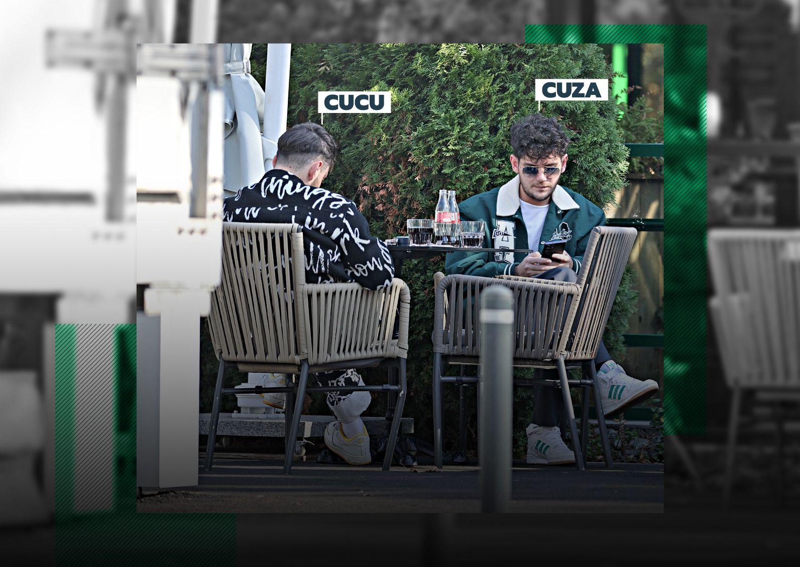 Cuza și Cucu au ieșit la terasă și au butonat telefoanele de zor