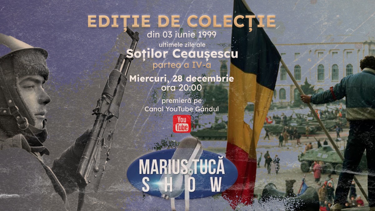 Marius Tucă Show începe miercuri, 28 decembrie, de la ora 20.00, pe ...