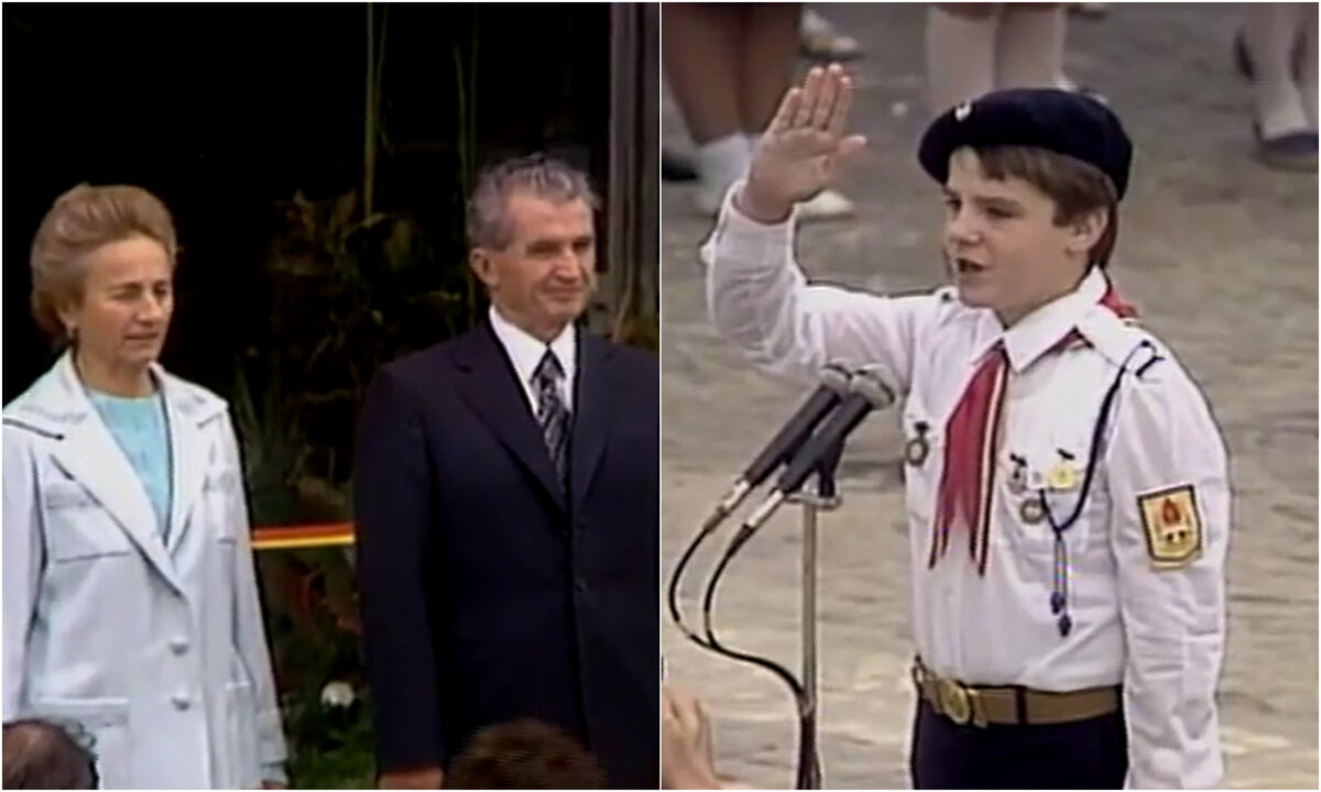 „Pionieri, drepți!”. Momentul în care Andrei Duban îi salută pe soții ...