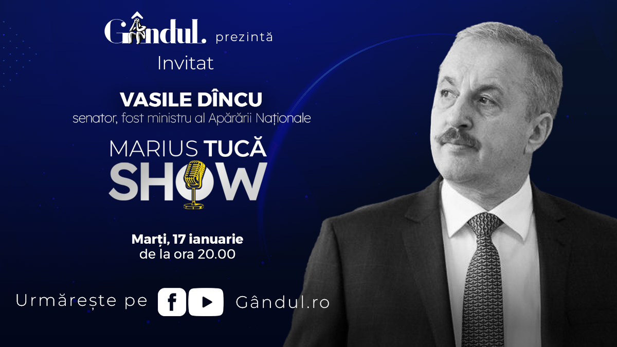 Marius Tucă Show începe marți, 17 ianuarie, de la ora 20.00, live pe ...