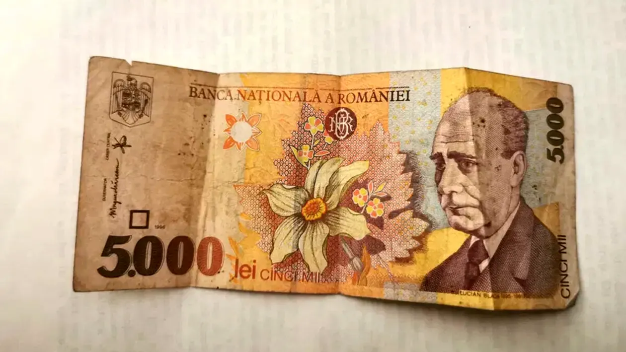 Vezi dacă o ai acasă, pe la părinți ori bunici! Cu cât se vinde în prezent o bancnotă de 5.000 ...