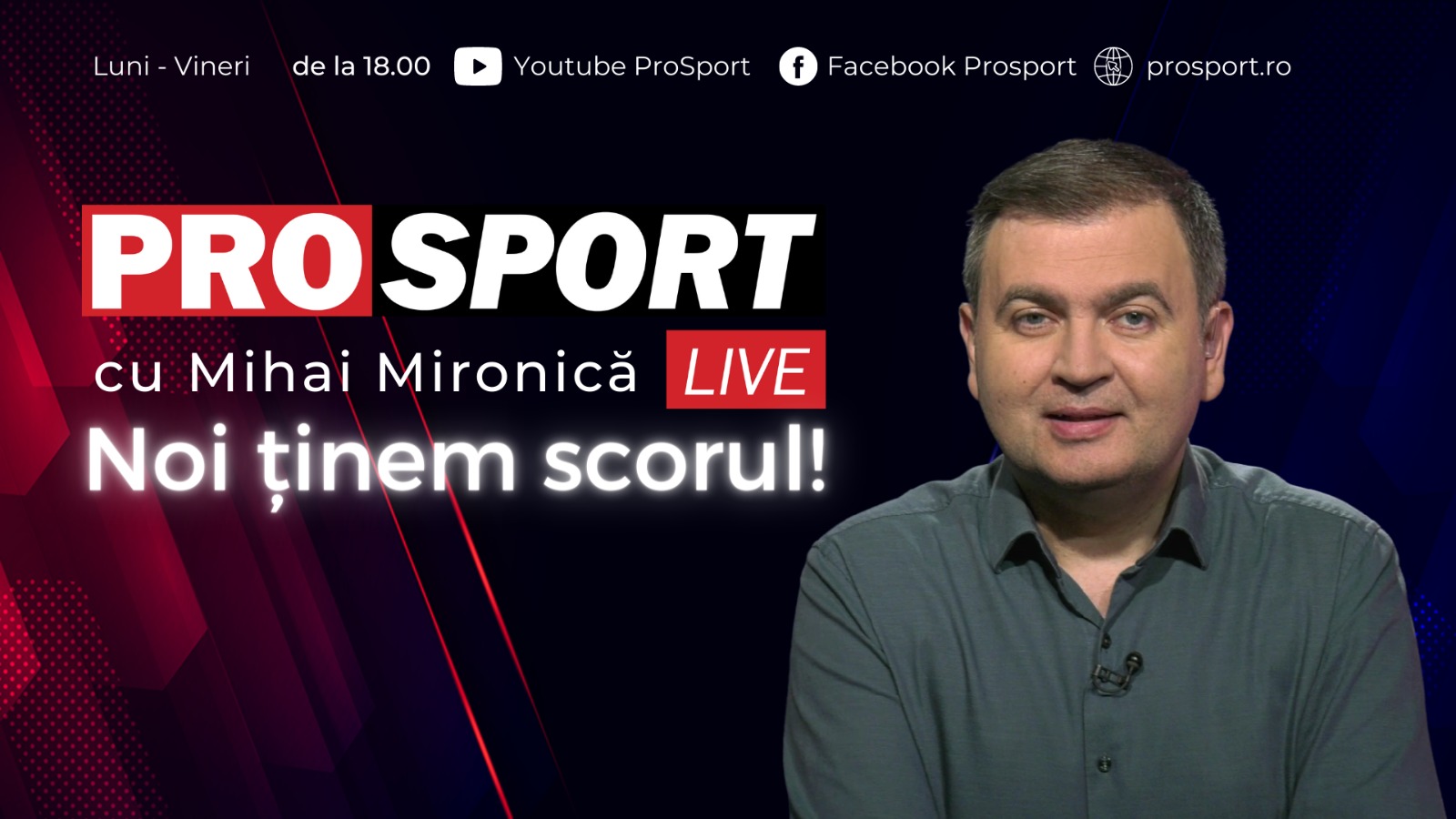 REVENIRE. Mihai Mironică se întoarce la PROSPORT, unde va modera ...