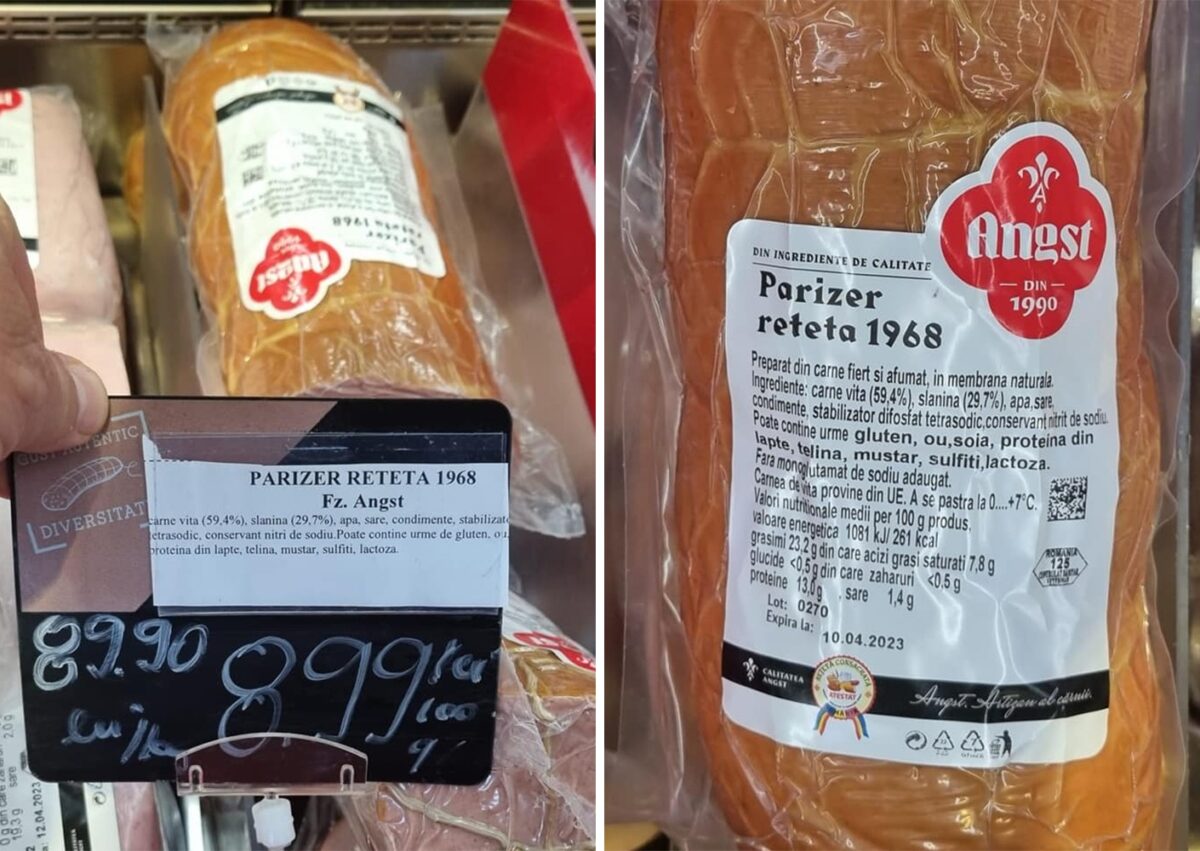 Parizer cu 90 de lei kilogramul într-un supermarket Carrefour din ...