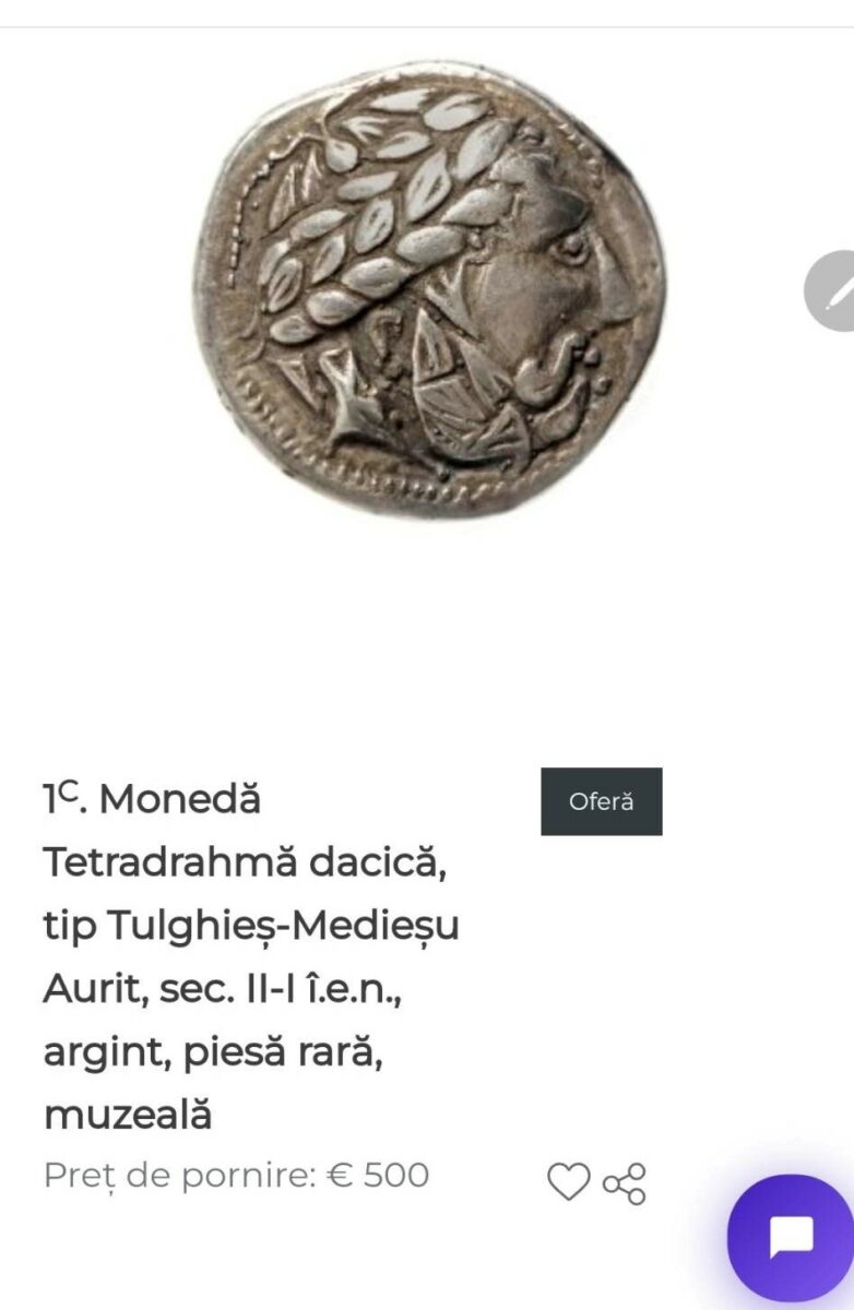 Cu cât se vinde, la o casă de licitație din România, o monedă dacică ...