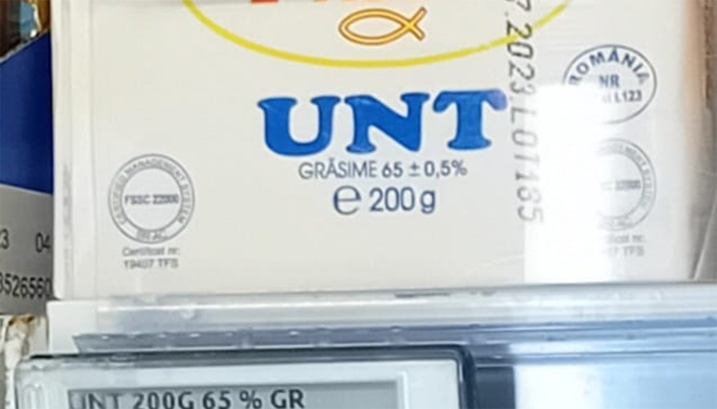 Ce preț are cel mai ieftin unt din România, cu 65% grăsime la 200 grame