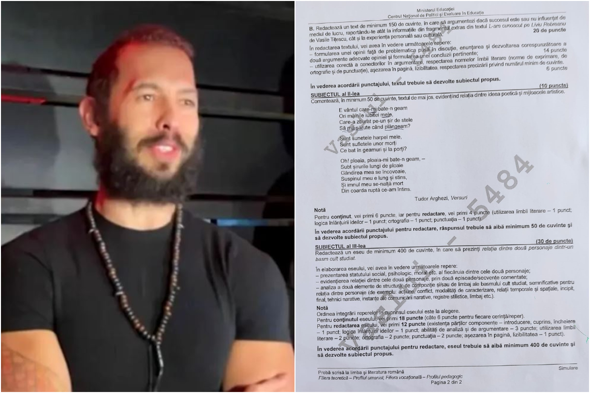 Ce perle ne oferă BAC 2023? Andrew Tate a fost comparat cu Harap-Alb la ...