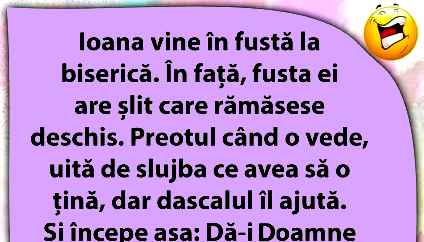 BANC | Ioana vine în fustă la biserică
