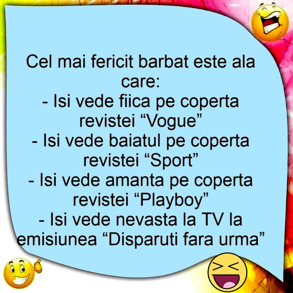 BANCUL ZILEI | Definiția celui mai fericit bărbat
