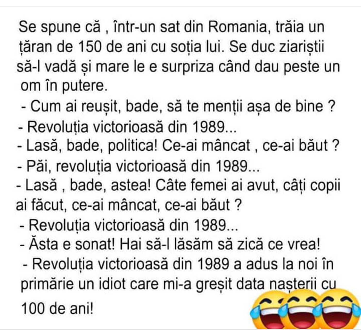 BANCUL ZILEI | Se spune că, într-un sat din România, trăia un țăran de 150 de ani