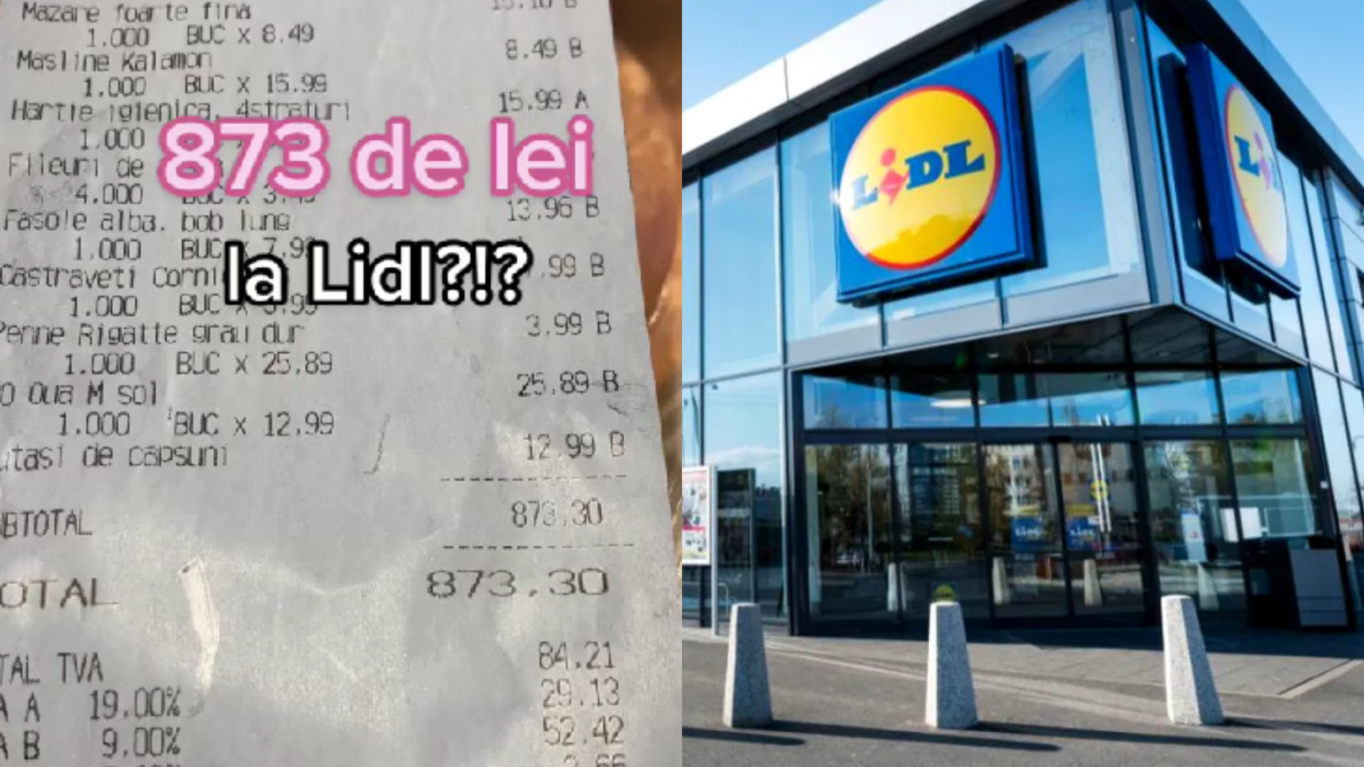 Bonul de 873 de lei de la Lidl. Ce produse a cumpărat o clientă a ...