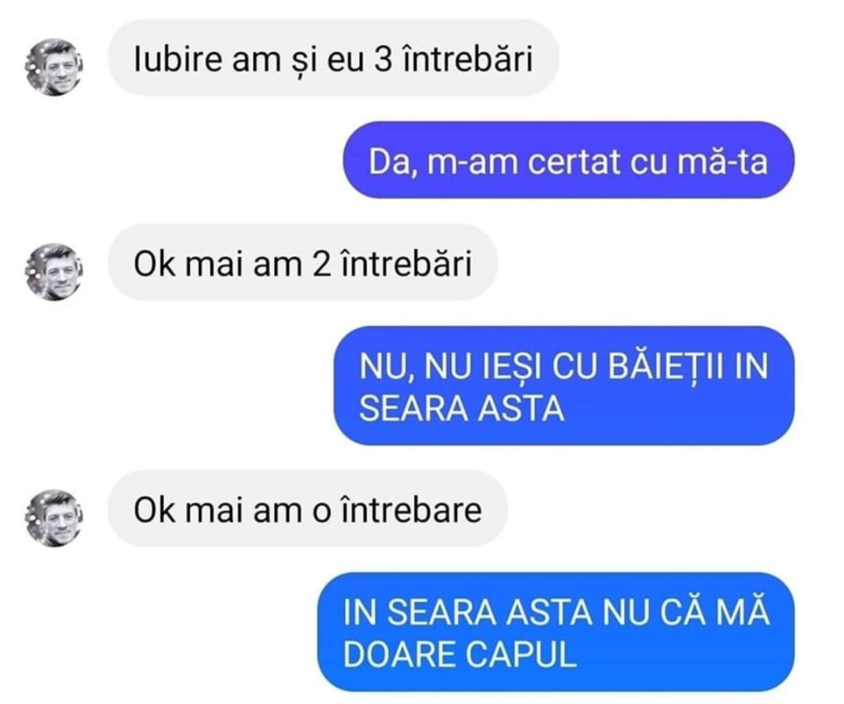 BANCUL ZILEI | "Iubire, am și eu 3 întrebări"