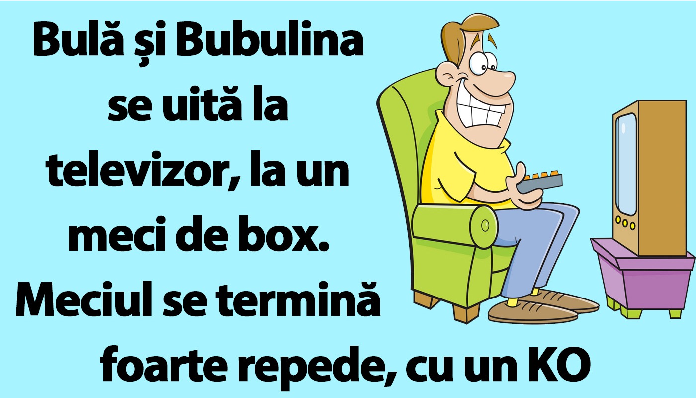 BANC | Bulă și Bubulina se uită la TV, la un meci de box