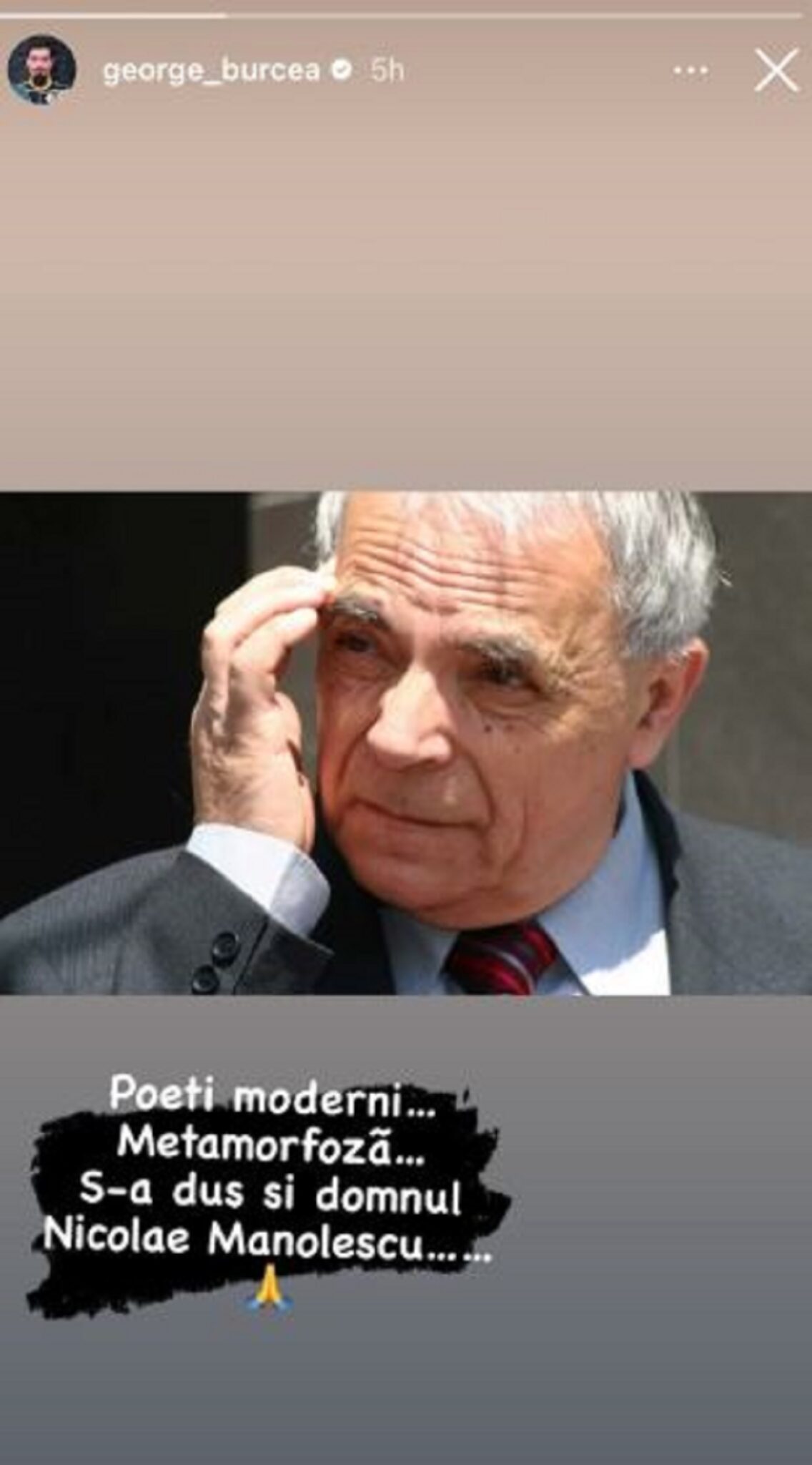 George Burcea, în doliu! A murit un mare critic literar: "S-a dus şi ...