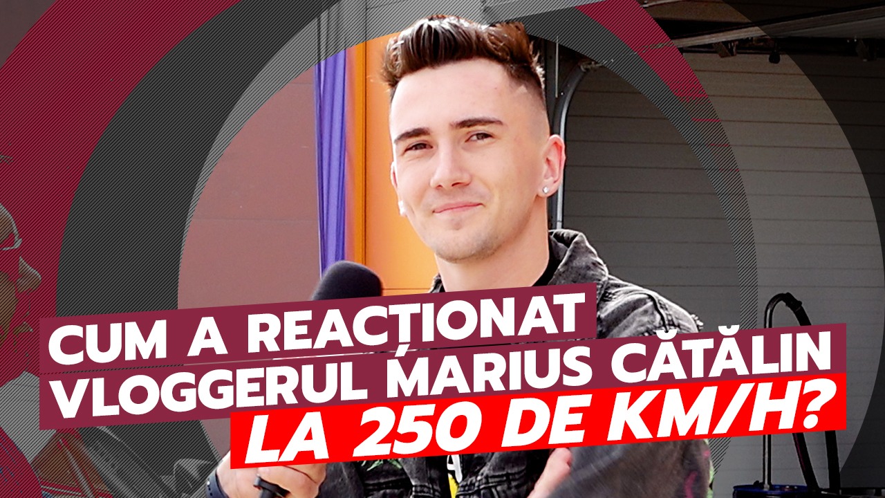 Viteză la limită! Cum a reacționat vloggerul Marius Cătălin la 250 km/h cu Porsche 911 GT3 Cup