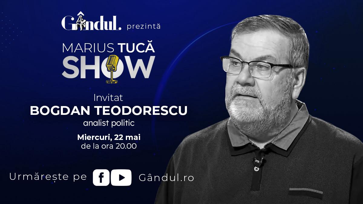 Marius Tucă Show începe miercuri, 22 mai, de la ora 20.00, live pe ...