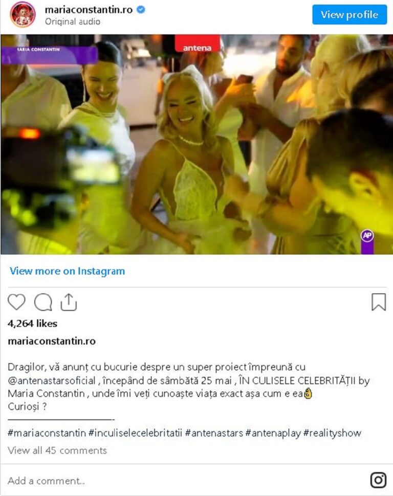 Maria Constantin a bătut palma cu Antena Stars! Ce emisiune va prezenta ...