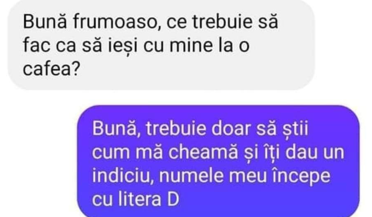 Bancul de luni | "Bună, frumoaso! Ce trebuie să fac ca să ieşi cu mine la o cafea?"