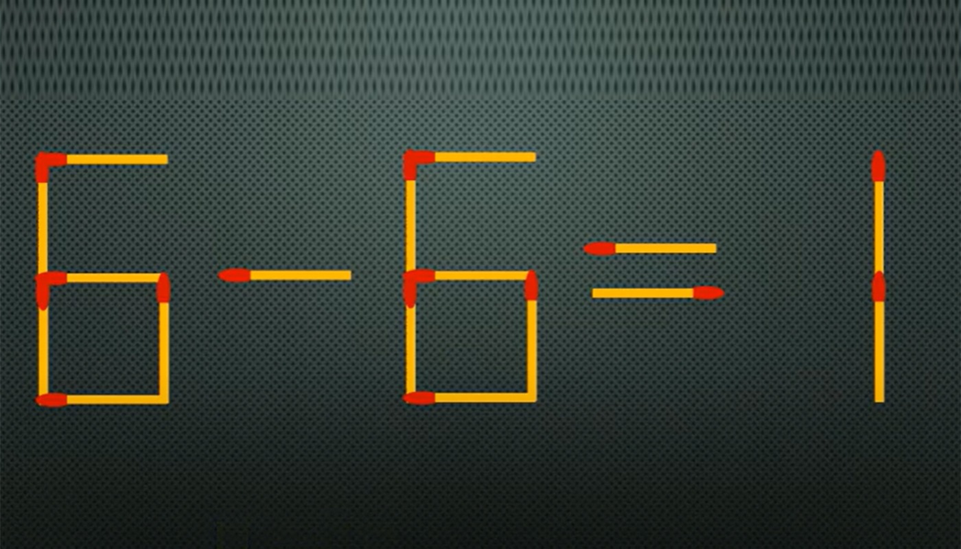 TEST IQ | 6 - 6 = 1 este greșit. Mutați un singur chibrit, pentru a ...