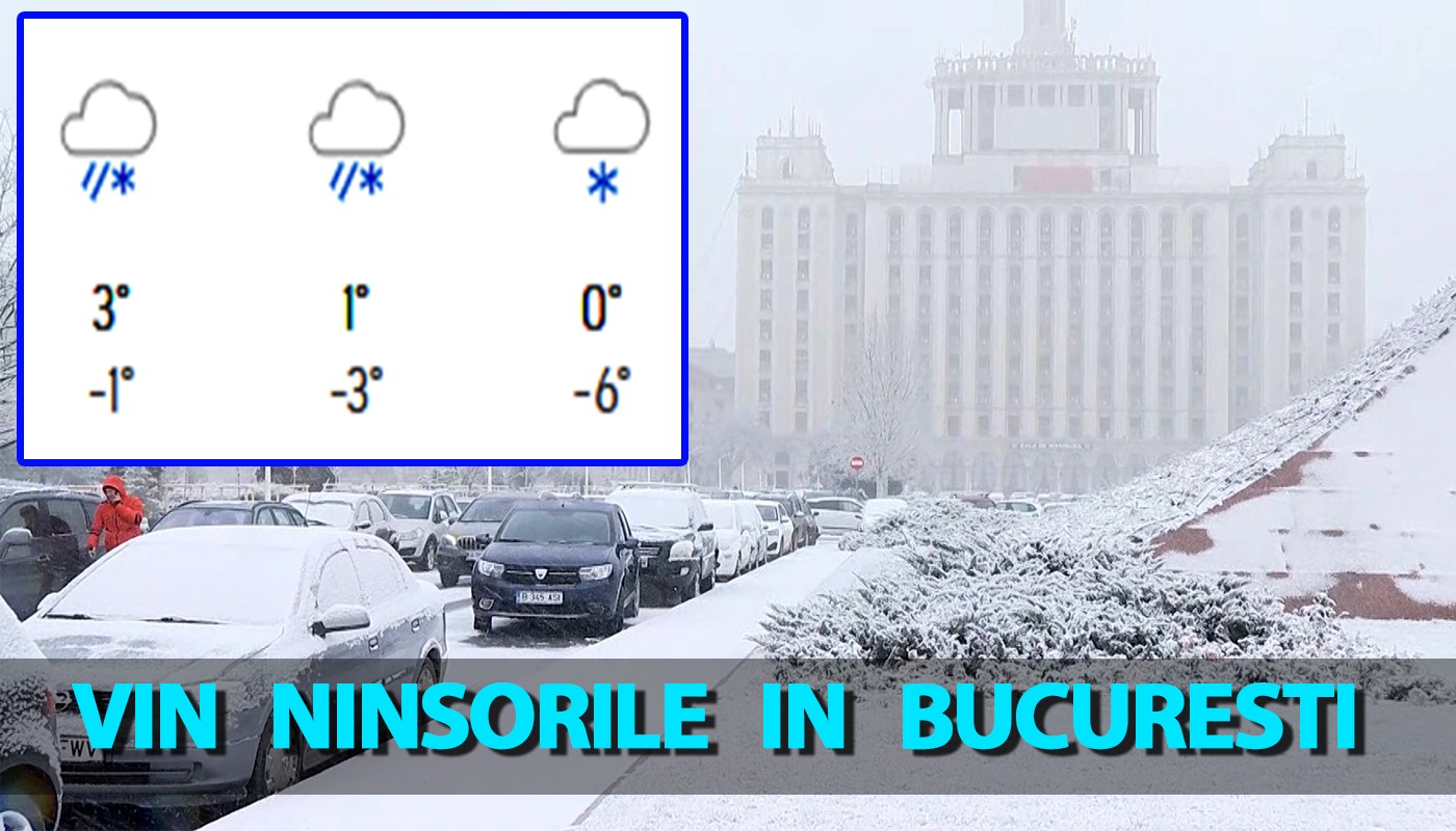 Meteorologii Accuweather anunță pe ce dată vin ninsorile în București, de fapt. Prognoza ...