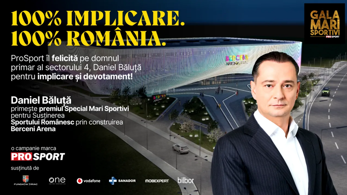 Daniel Băluță, premiat pentru Berceni Arena, la Gala Mari Sportivi 2024 ...