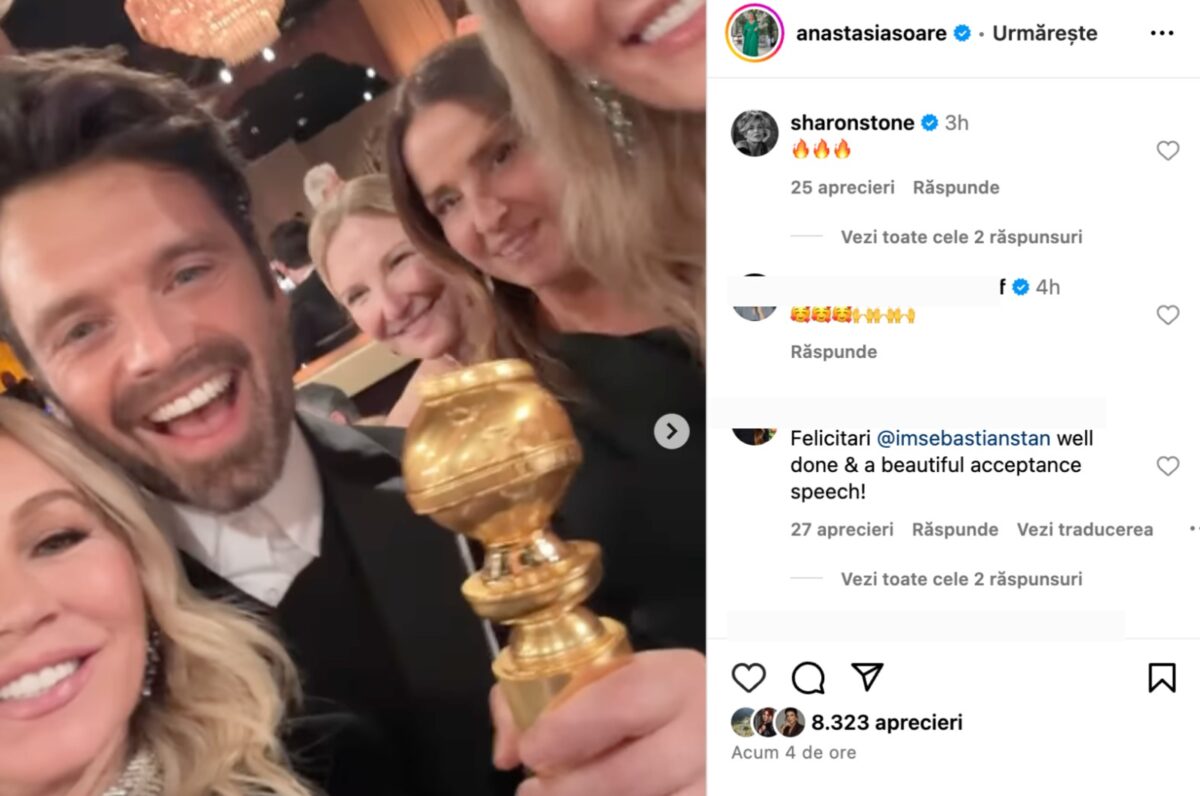 Românca ce i-a fost alături lui Sebastian Stan la Globurile de Aur. Cum ...