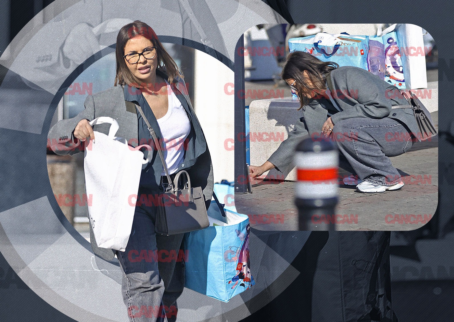 Andreea Popescu, demonstrație supremă de forță: multe pungi, un telefon ...