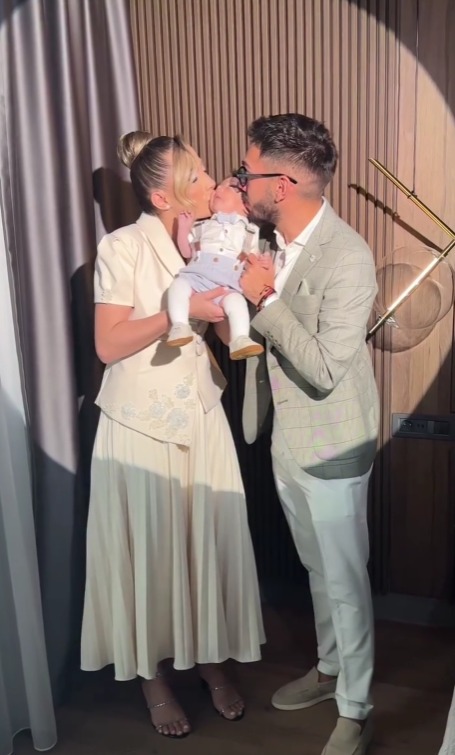 Armin Nicoară și Claudia Puican și-au botezat băiețelul! PRIMELE imagini de la creștinarea lui ...