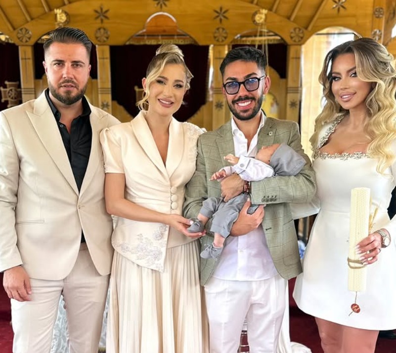 Armin Nicoară și Claudia Puican și-au botezat băiețelul! PRIMELE imagini de la creștinarea lui ...