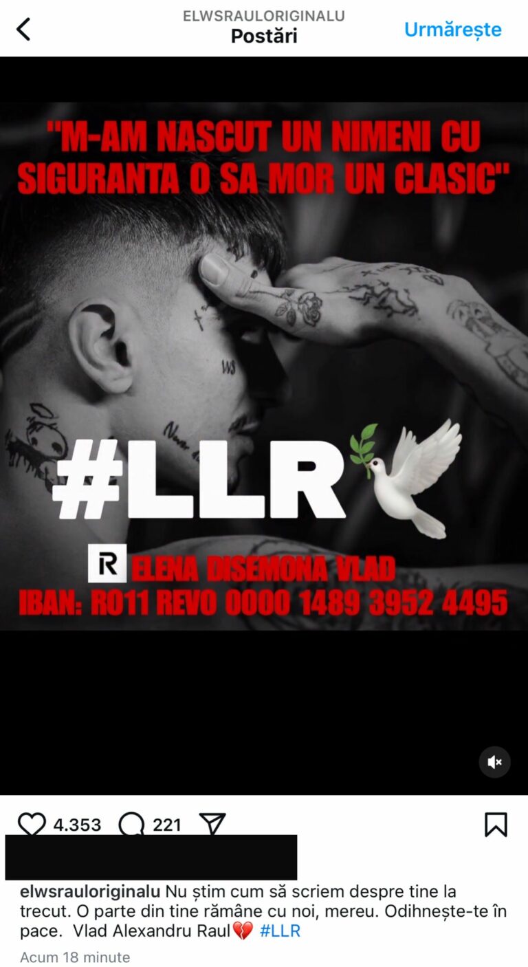 Doliu în lumea muzicii! Raul WS, un cunoscut trapper din România, a ...