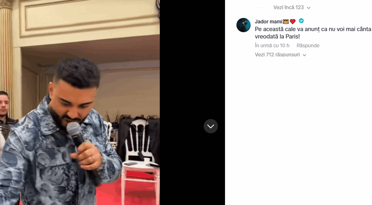 Jador, îmbrâncit la un concert în Paris. Artistul s-a oprit din cântat ...