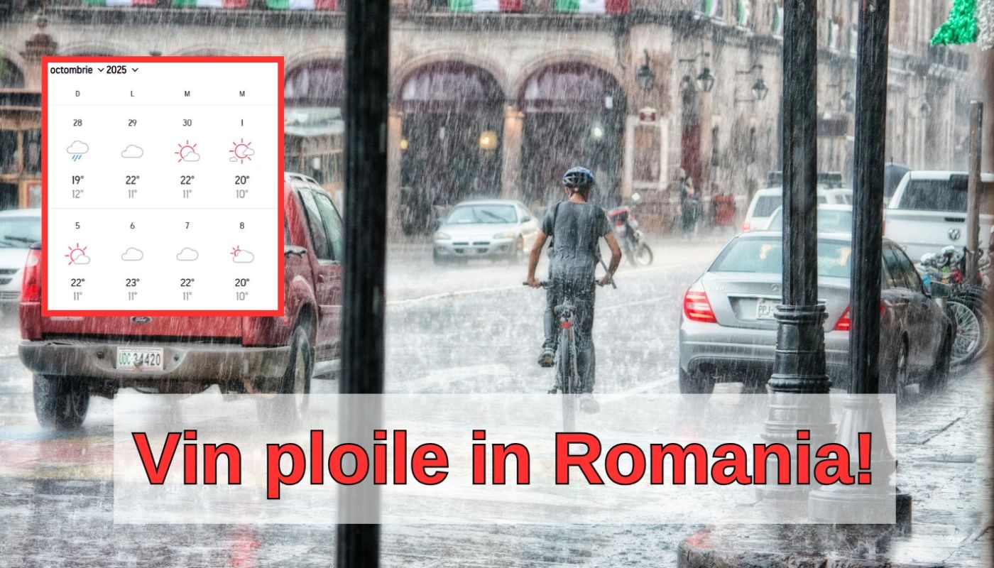 Pe ce dată vin ploile în București, de fapt. Meteorologii Accuweather au modificat prognoza ...