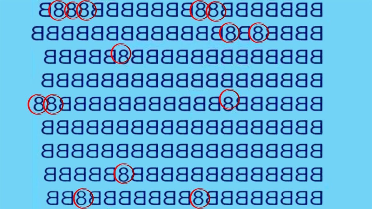 Test de perspicacitate | Câte cifre 8 sunt în această imagine, de fapt?