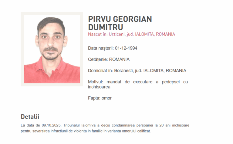 Pîrvu Georgian a fost condamnat în 2021 pentru omor calificat. Ireal ...