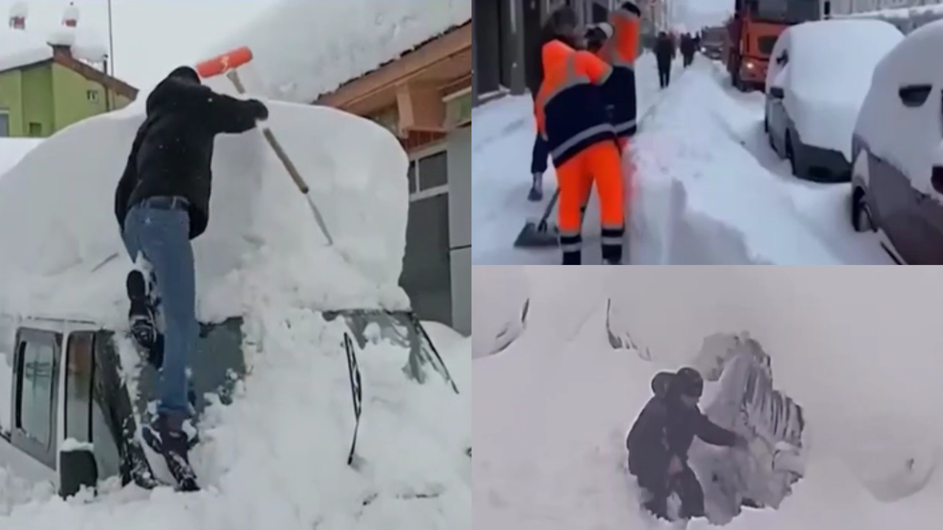 3 metri de zăpadă, după cel mai puternic viscol din ultimii 150 de ani ...