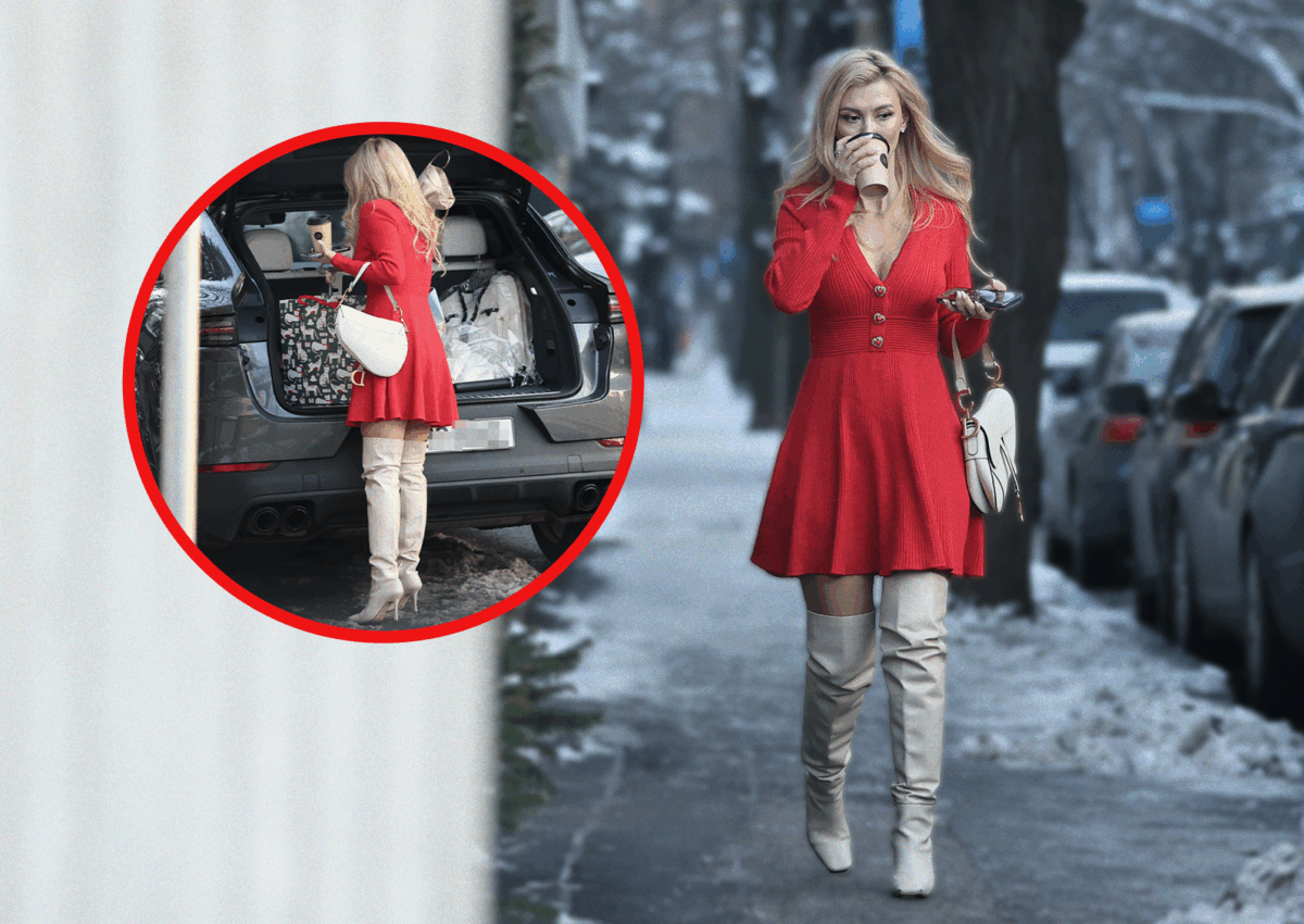 Andreea Bălan și-a etalat decolteul periculos la zero grade. A sfidat ...