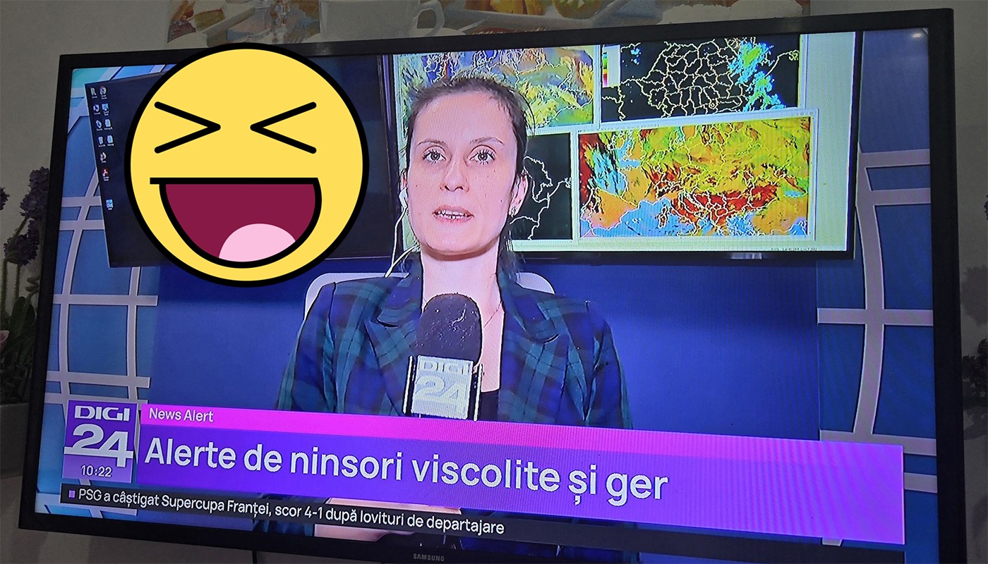 Detaliul ilar observat pe monitorul ANM, în timpul buletinului ...
