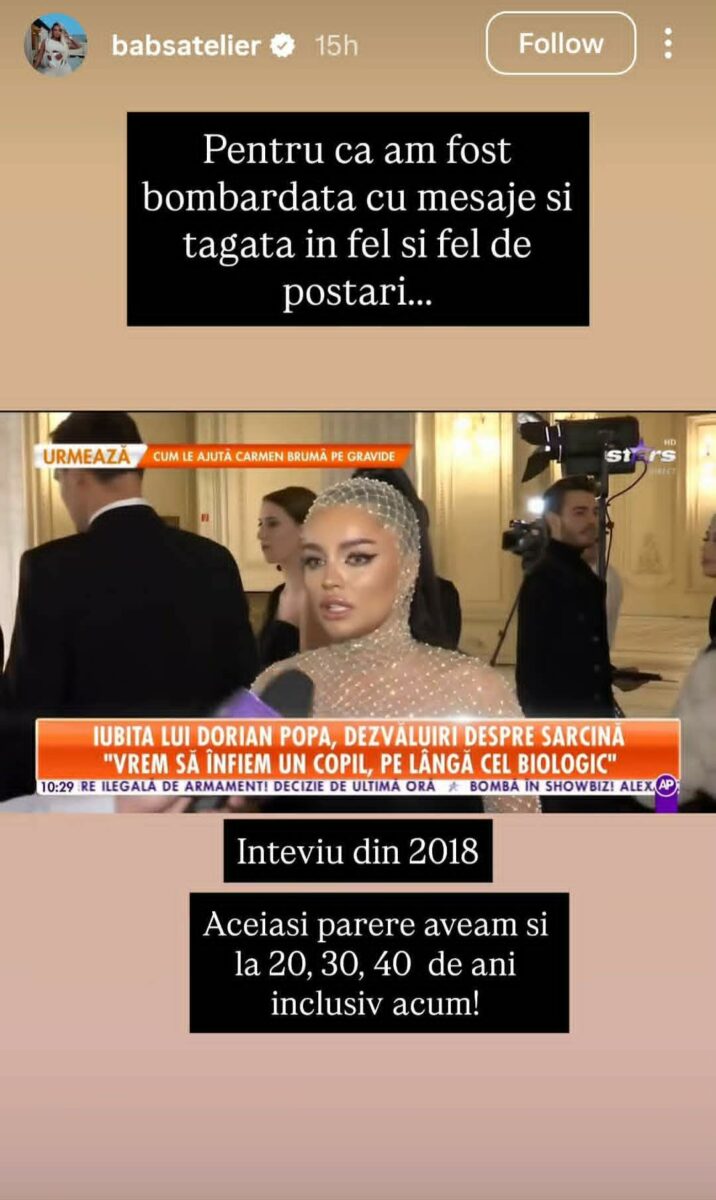 Claudia Babs a vrut să demonstreze că a fost întotdeauna împotriva ...