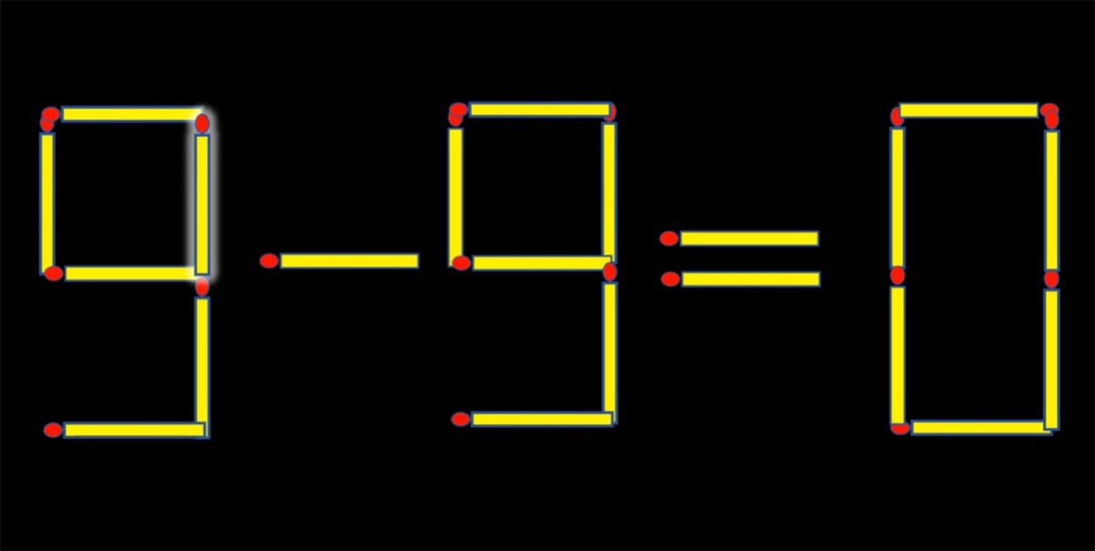 Test de inteligență | Mutați un singur chibrit pentru a corecta 5 - 8 = 0